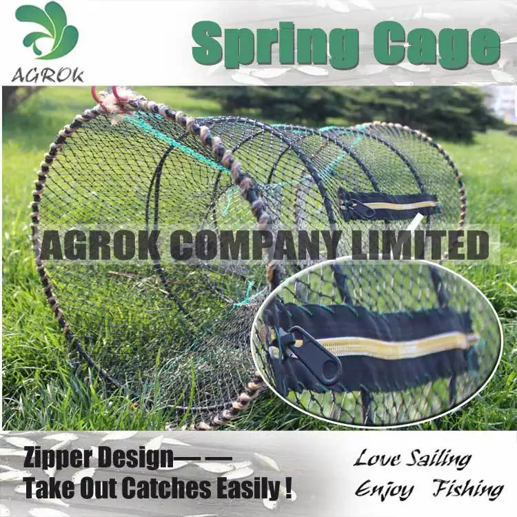 Crayfish Spring Trap Eel Trap Shrimp Trap Net Prawn Lobster With Zipper ...