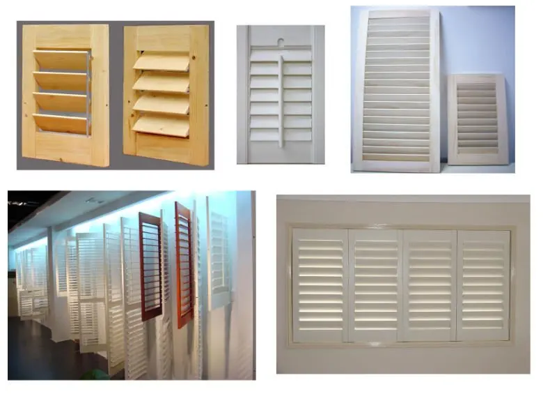 European Style Adjustable Pine Wood Louver Shutter - Buy Wood Louver ...