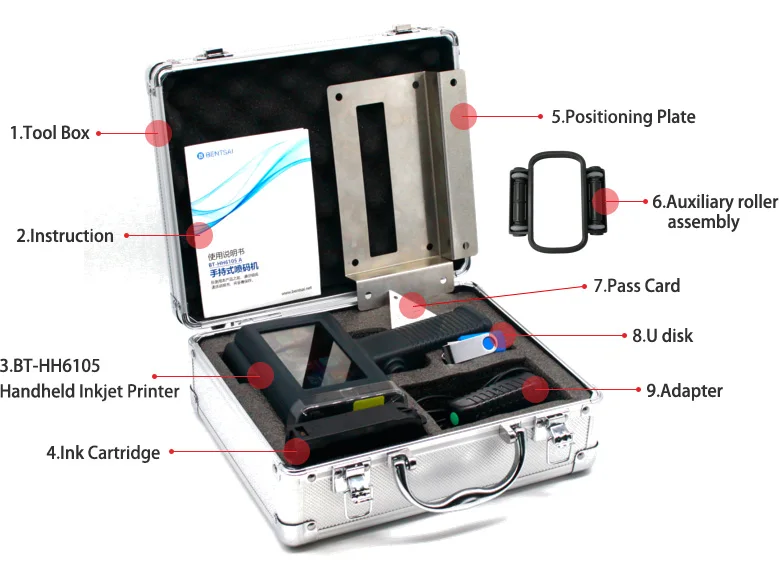 Ben차이 42ml 수성 및 솔벤트 잉크 카트리지 사용 Bt Hh6015 및 B10 핸드 헬드 잉크젯 프린터 마킹 Buy 42 Ml 잉크 카트리지빠른 건조 잉크