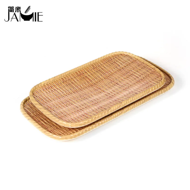 Superior Quality 100% Melamine Bamboo Design Dinnerware Food Tray ...