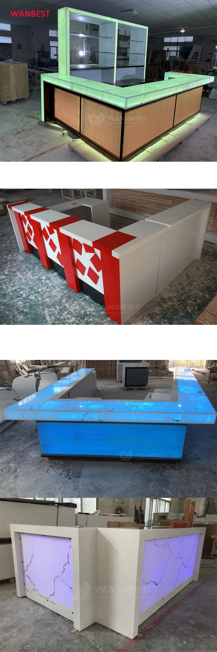 Fancy Home Bar Table Boat Shaped Bar Counter Desk