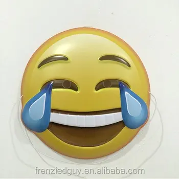 Wholseals Emoji Funny Crying Laughing Plastic Mask - Buy Plastic Mask ...