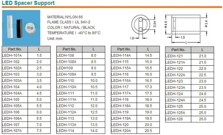 Nylon Led Spacer Support Led Holder Plastic Led Light Holder Led ...