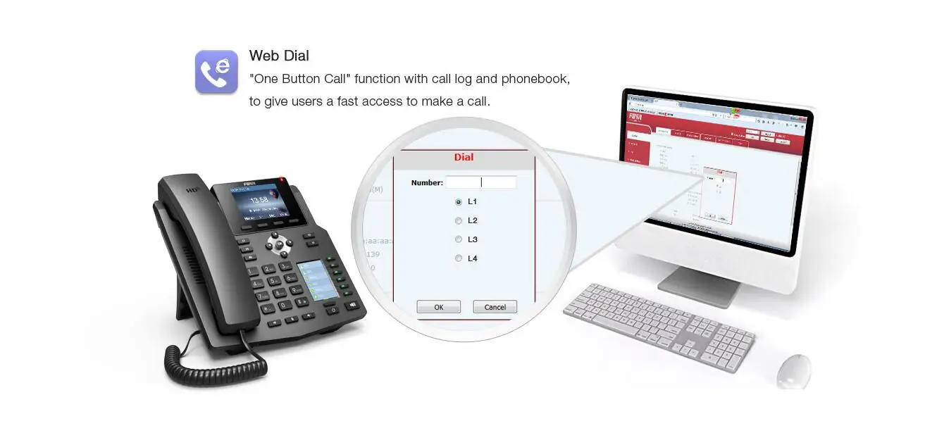 Fanvil X4 IP Phone - 4 SIP Lines, HD Voice & Intelligent DSS
