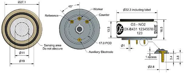 Alphasense B4 Sensor for Environmental Monitoring Systems