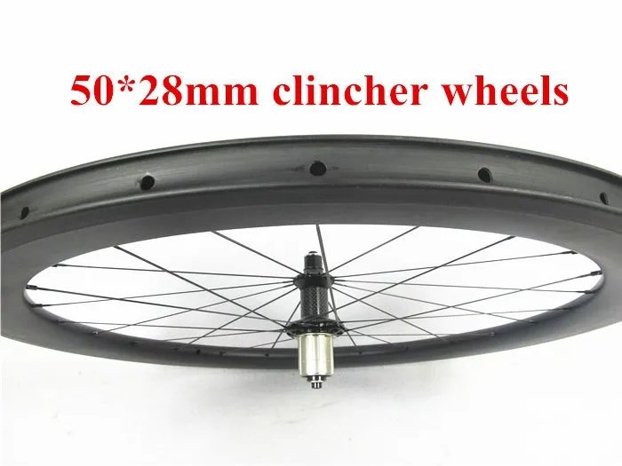700c Full Carbon Wheelset Clincher 58mm Bicycle Wheel 20h Front 24h ...