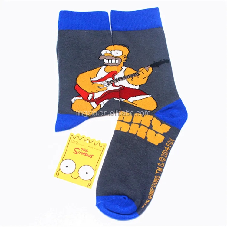 Simpsons Socks For Men Or Women Simpson Meias Men's Cartoon Themed ...