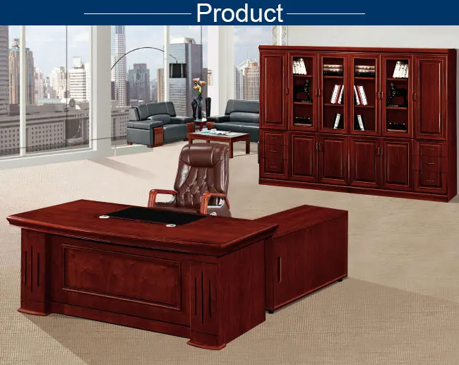 Classic Wooden Home Office Furniture Hdf Board L Shape Half Round ...