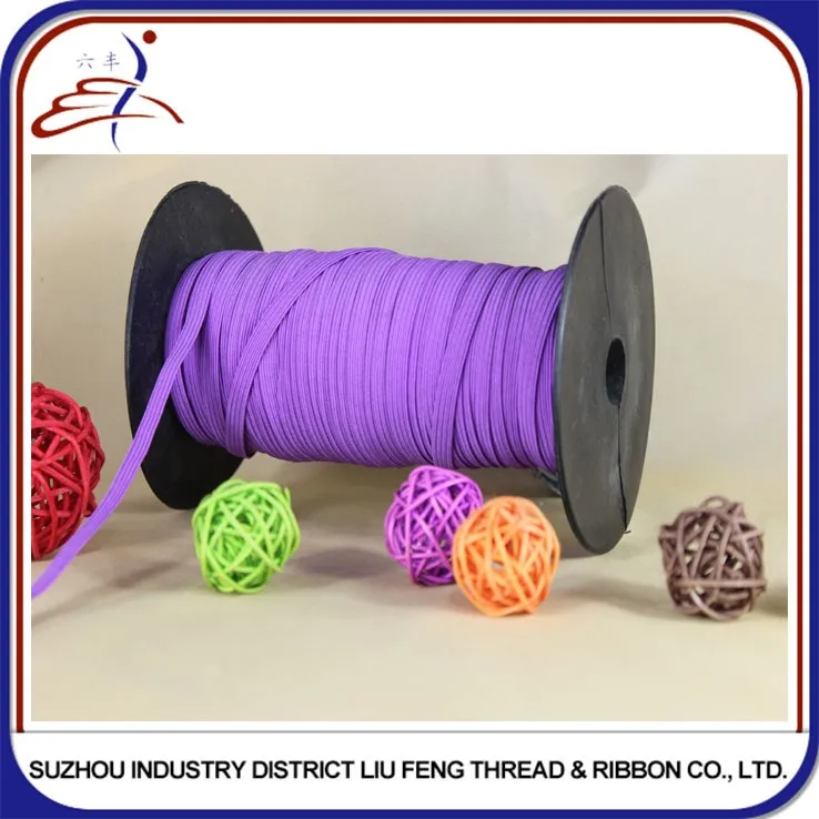 Flat Polyester 6mm Braided Elastic For Garment - Buy Braided Elastic ...