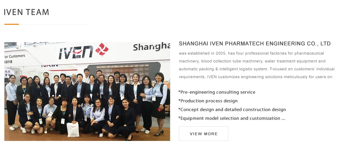 Shanghai Iven Pharmatech Engineering Co., Ltd. - Vacuum Blood Collection Tube Production Line ...