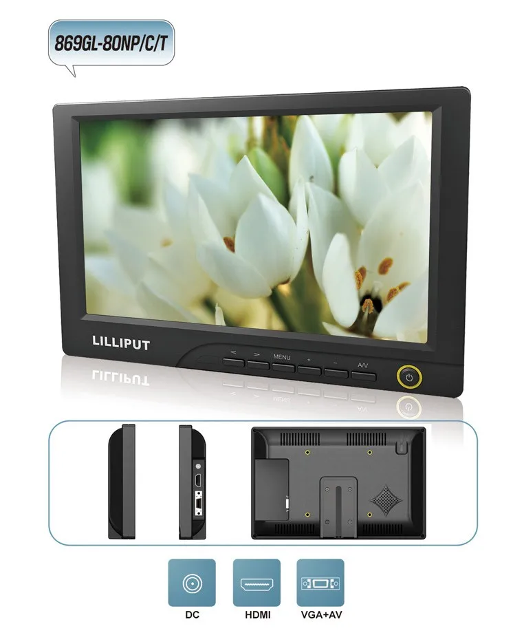 Lilliput 8 Inch High Brightness 12v Power Touch Screen Lcd Computer ...