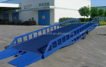 Antiskid Mobile Loading Dock Ramp Slope / Hydraulic Loading Truck Dump ...