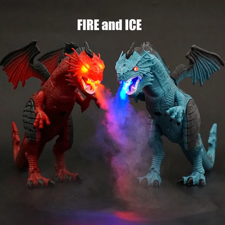 New Toys Remote Control Toy Rc Dinosaur Dragon Flame Walking With Light ...