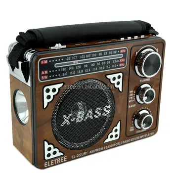 X-bass Portable 3 Band Fm Radio With Usb Sd Mp3 Player Emergency Light ...