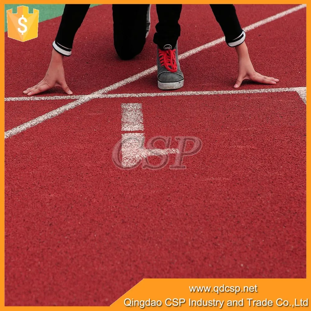 سعر المصنع Csp سطح مضمار الجري الرياضية، المطاط مضمار الجري مادة