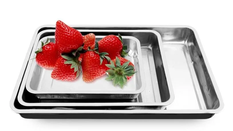 Large Capacity Multifunction Stainless Steel Square Steamer Tray Deep ...