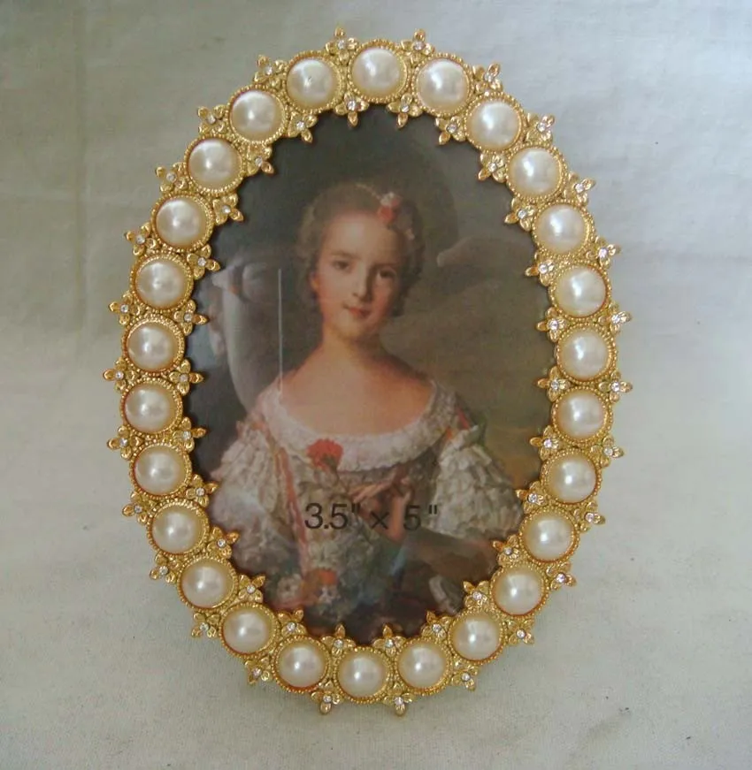 Elegant Gold Oval Pearl Photo Frame China Manufacturer(p0170435d) - Buy ...