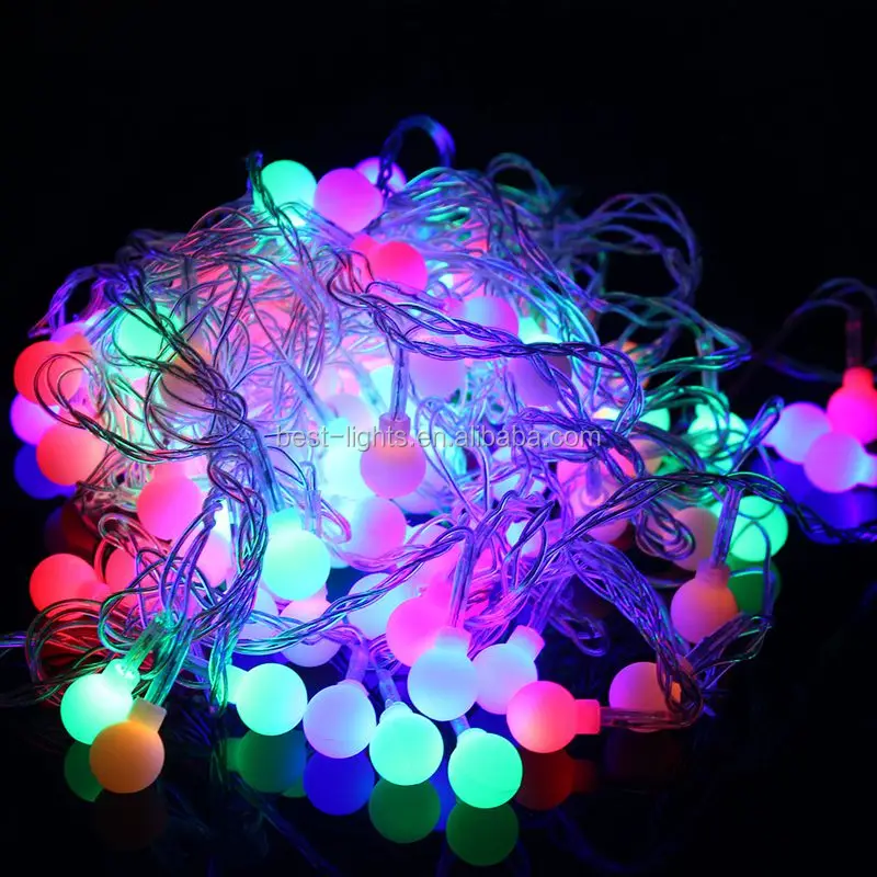 10m 100 Led Balls Globes Fairy Led String Light Bulbs Multicolor Party ...