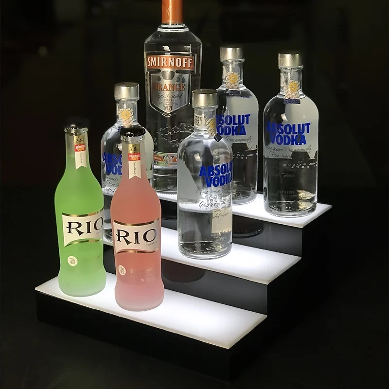 2018 Unique Light Up Glowing Ladder Shape Retail 6 Bottle Wine Display ...