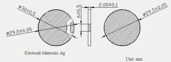 JIAKANG 1mhz PZT Transducer - Piezoelectric Ceramic Element