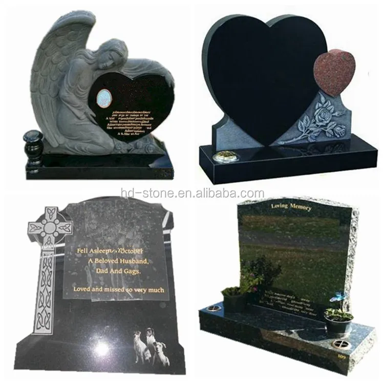 Chinese Black Granite Australian Style Tombstone Monuments