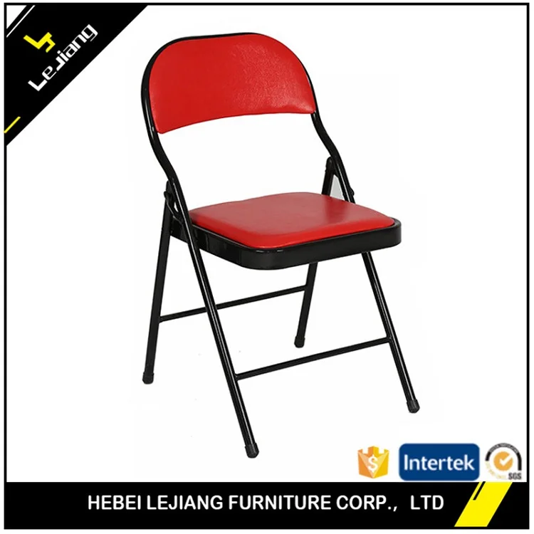 Wholesale Red Padded Metal Folding Chairs - Modern & Durable