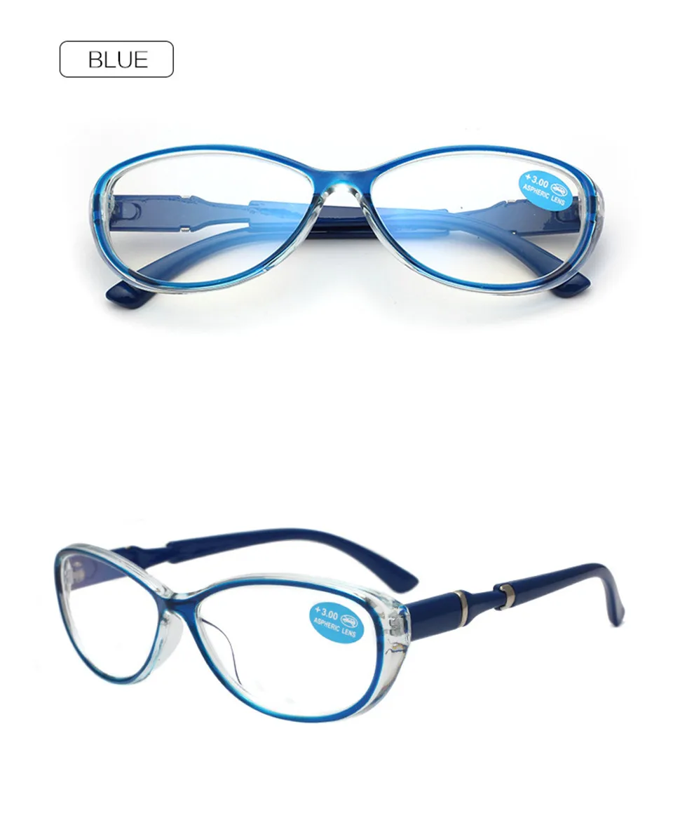 Round Cat Eye Reading Glasses Women Farsighted Eyeglasses Frame ...
