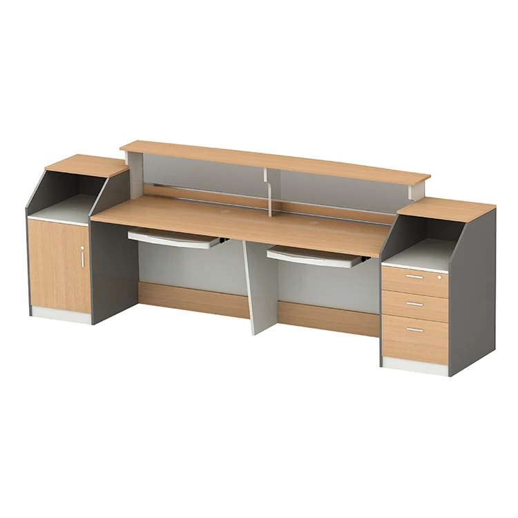 Modern Design Melamine Reception Wooden Bank Counter Table Desk - Buy ...