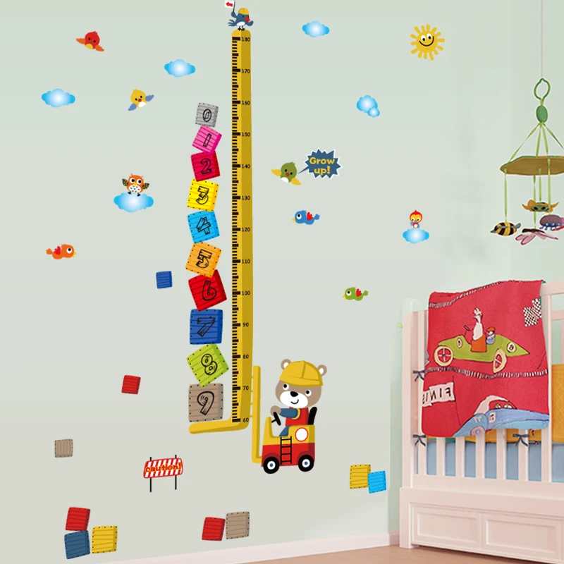 Decorative Eco-friendly Kids Height Measurement Wall Sticker Growth ...