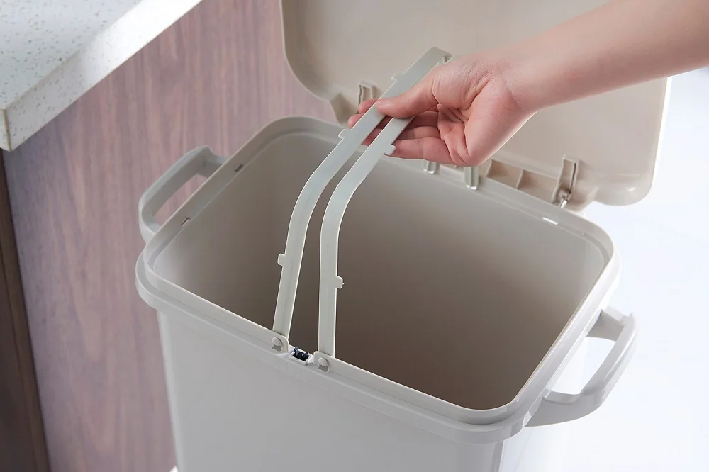 Japanese Style Household Dustbin - Double Layer Trash Can