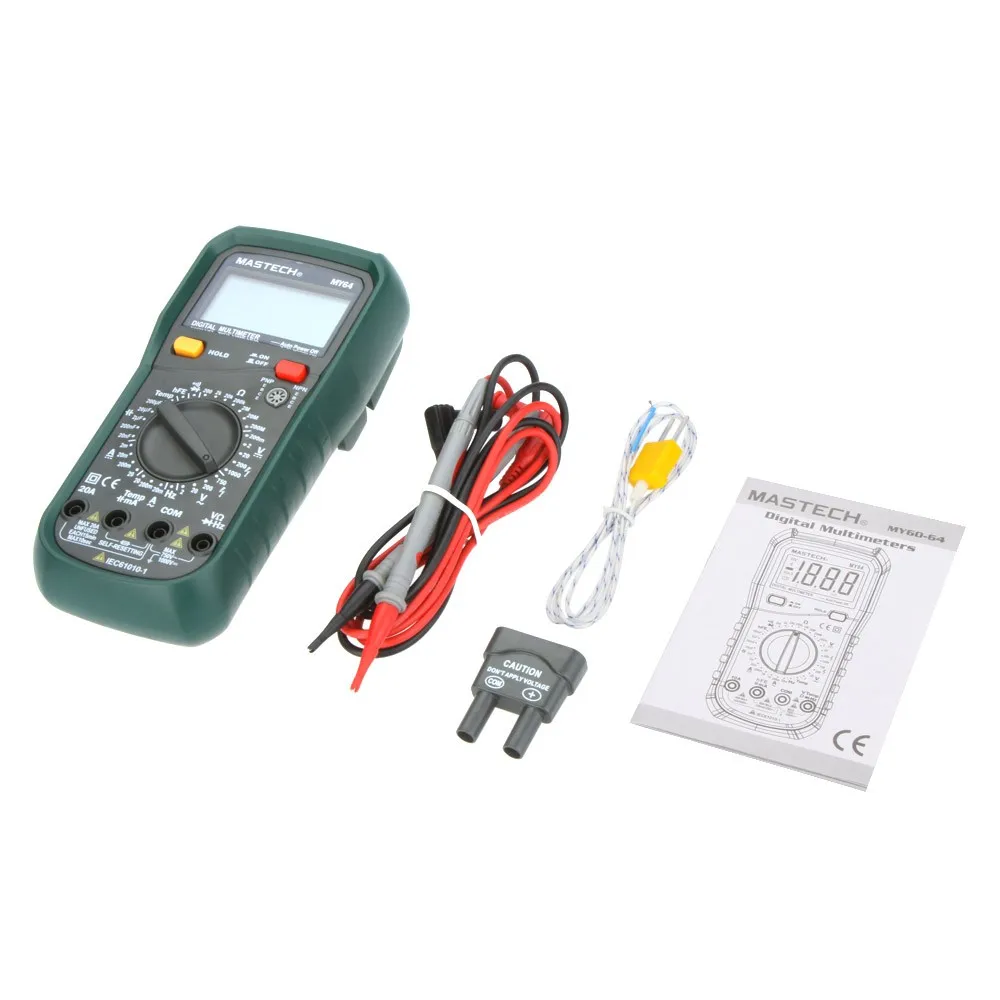 Mastech My64 Digital Dmm Frequency Capacitance Temperature Meter Tester ...
