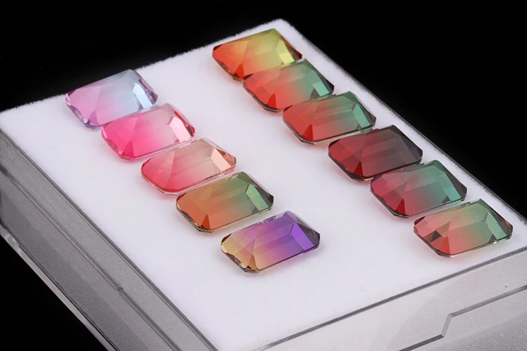 Wholesale Lab Created Emerald Cut Watermelon Tourmaline