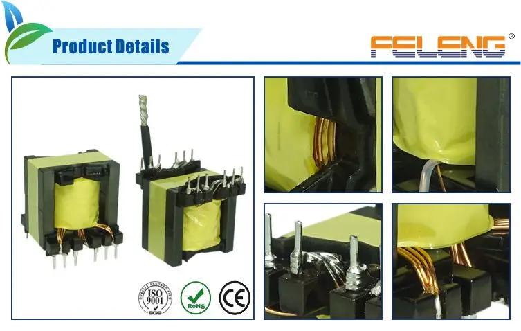 Pq Vertical Bakelite Bobbin Pq2020 Pq3535 Ferrite Core High Frequency Transformer - Buy Pq ...