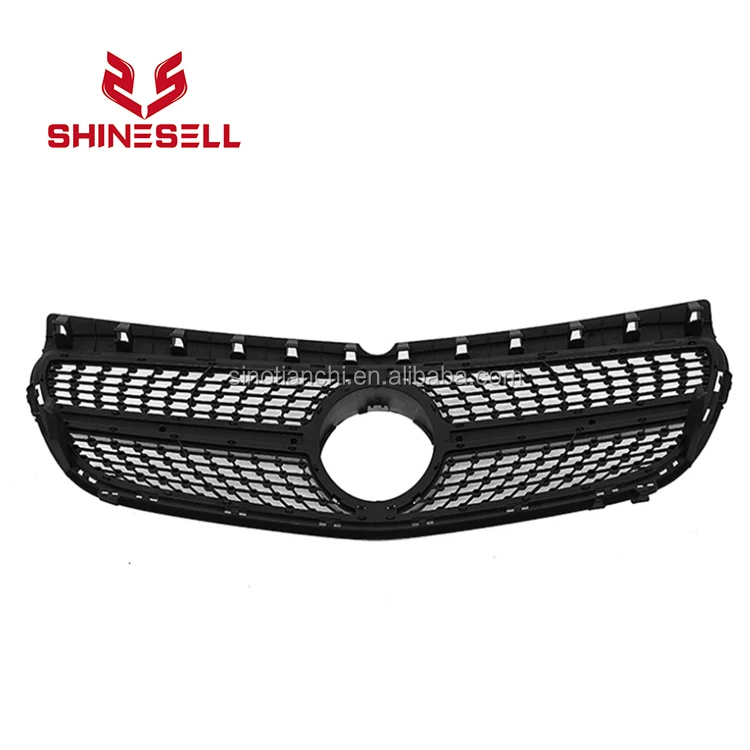 Silver Front Grill Diamond Grille For Mercedes Benz W246 B Class B180 ...