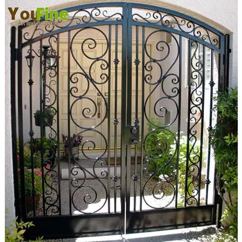 Customized Round Pipe Iron House Gate Designs - Buy Iron House Gate ...