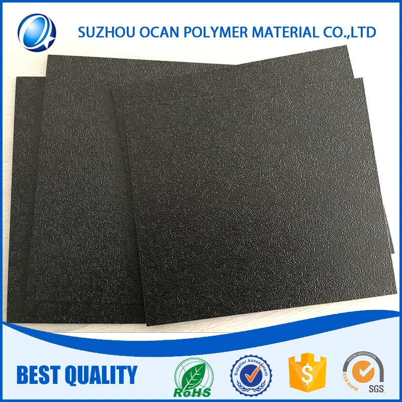 915x915x1mm Textured Plastic Sheet Decorative Laminate Black Pvc Sheets ...
