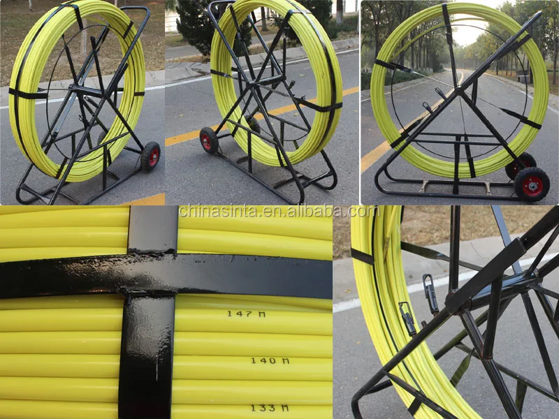 11mm Telecom Cable Push Rod 14mm*250m Copper Wire Traceable Fiberglass ...