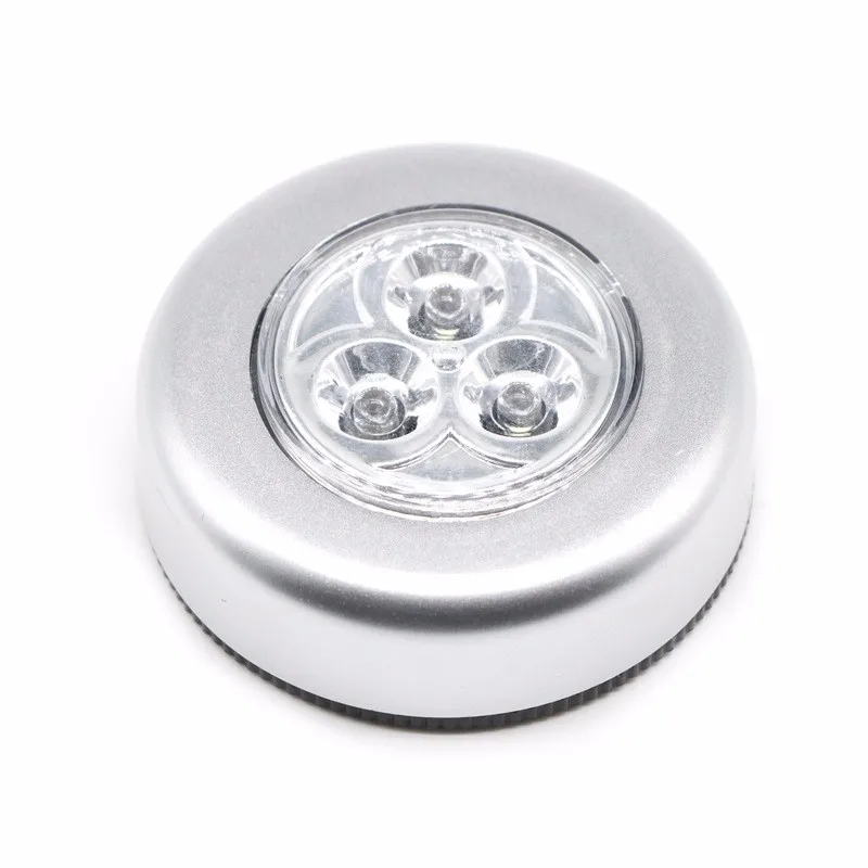 Mini Round 3 Led Push Tap Stick Convenient Touch Practical Home Cabinet ...