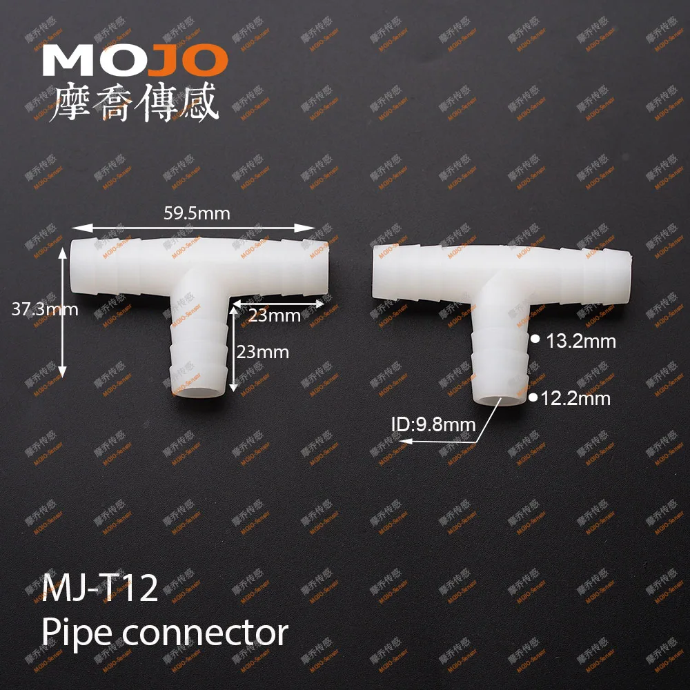 MJ-T12 Tee Type for Barbed Tube ID 12MM Plastic Pipe Fitting Hose Connector