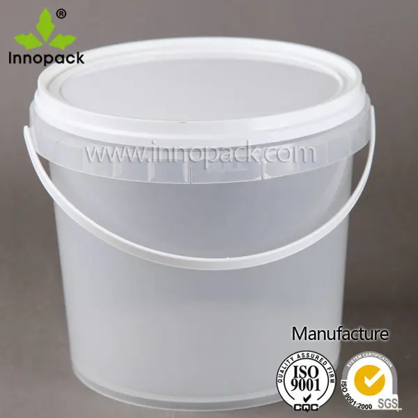 1l-30l Clear Plastic Pails Plastic Buckets With Lids And Handles Food ...