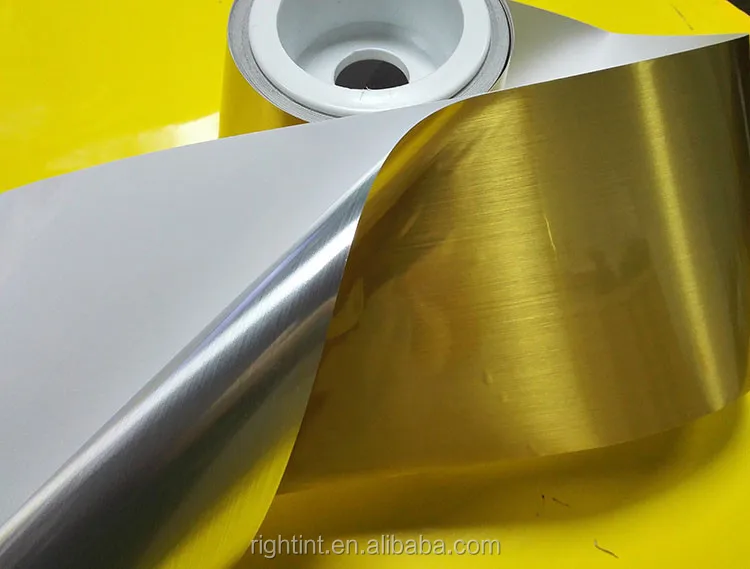 Self Adhesive Brushed Gold Hairline Pet Film Sticker - Buy Self ...