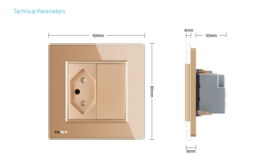 Livolo Vl-c7c1ch-13 Eu Standard Switzerland Power Socket Ac 110~250v ...