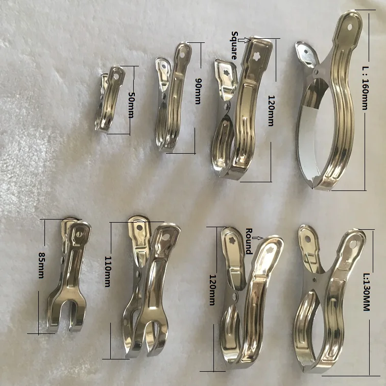 Stainless Steel Hanging Clothes Clips Large Windproof Spring Clamps Are ...