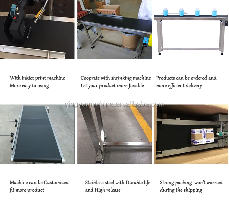 Small Belt Conveyor Box Bag Bottle Conveyor Belt Sticker Stainless ...