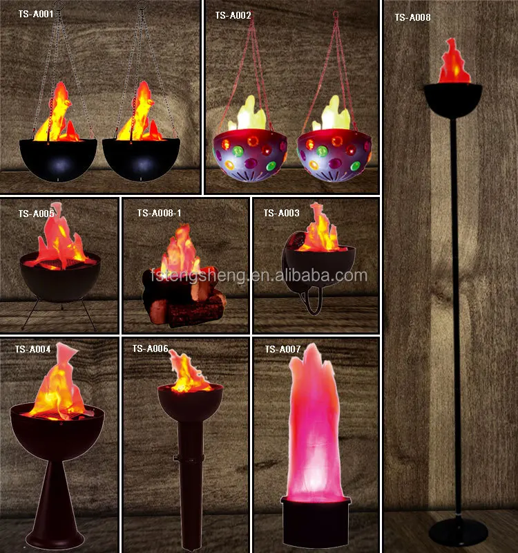 Halloween Led Fire Flame Light With Stand In Red Flame/led Stage Light ...
