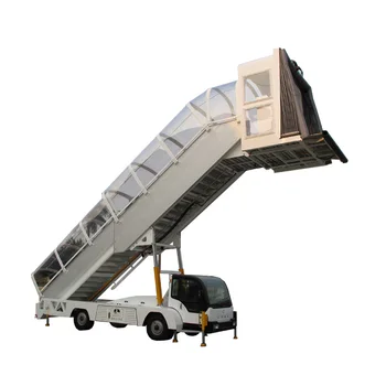 Self-propelled Airport Passenger Aircraft Boarding Stairs With Canopy ...