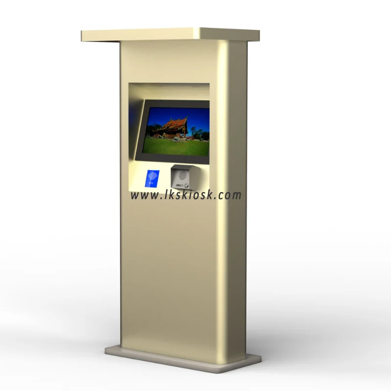 LKS Waterproof Outdoor Automated Kiosk with Ticket Dispenser