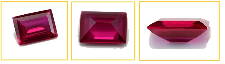 Triangle Shape Ruby New Product 5# Corundum Color Ruby Gemstone ...