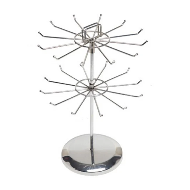 Countertop Rotating Mini Hooks Necklace Stand Display - Buy Necklace ...