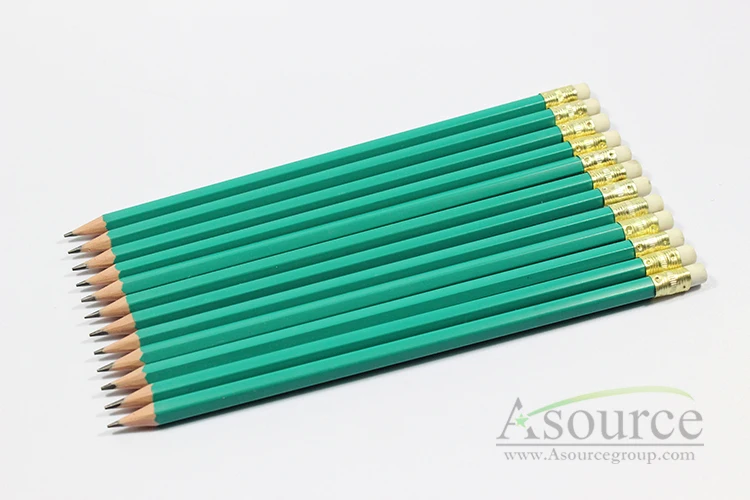 High Quality Hexagonal Wooden Standard Hb Pencil With Eraser - Buy ...